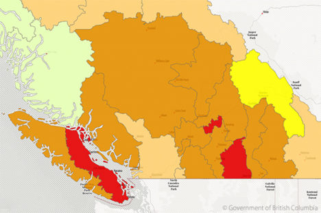 BC Drought Map 600 | ARA Professional Travel & Support Inc.