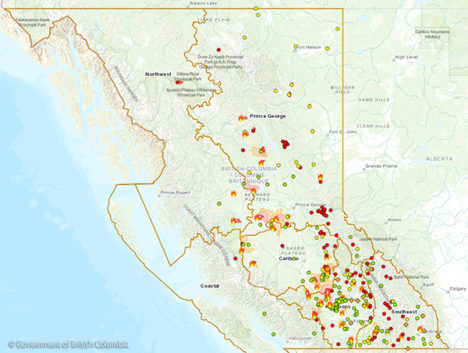 BC Wildfire Map 20210717 600 | ARA Professional Travel & Support Inc.