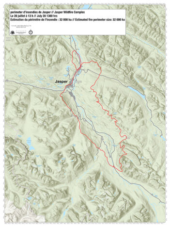 Jasper Wildfire Map 20240728 600 | ARA Professional Travel & Support Inc.